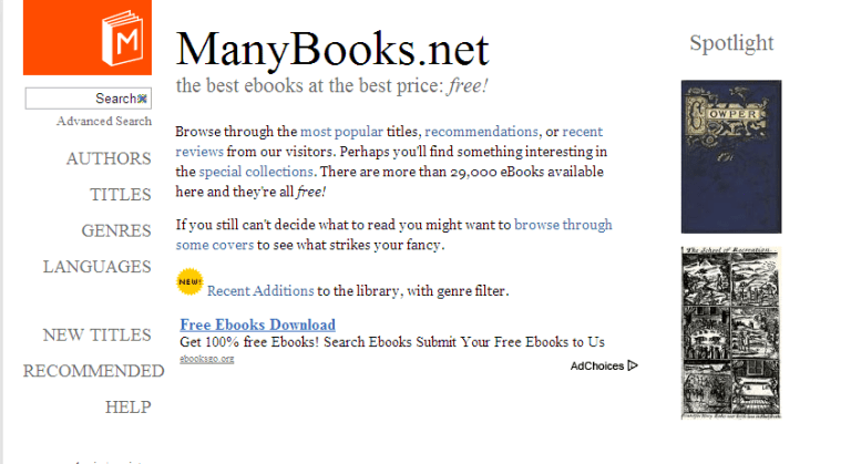 Many Books: buscar más de 33.000 libros electrónicos gratuitos ...