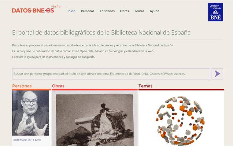 Datos.bne.es: El portal de datos bibliográficos de la Biblioteca Nacional de España | Universo ...